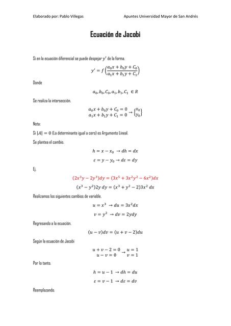 Ecuación Diferencial de Jacobi | IngeApuntes | uDocz