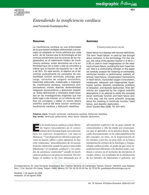 Ley de Frank Starling. Entendiendo la Insuficiencia Cardíaca ...