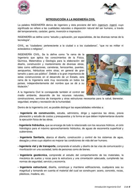 Introducción a la Ingeniería Civil | Textsingenieria | uDocz