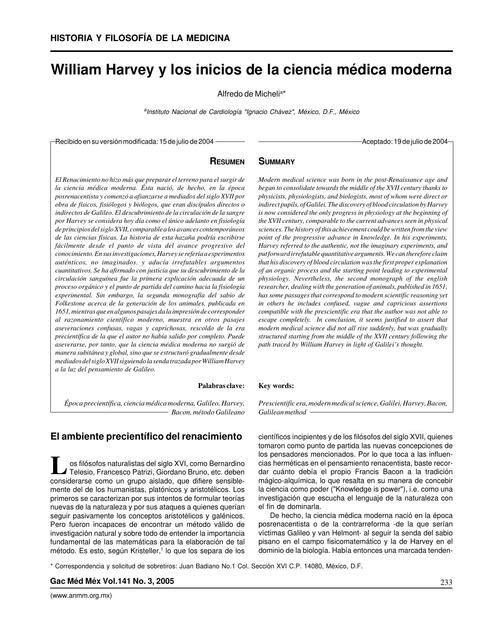 William Harvey y los inicios de la ciencia moderna | Alisson Gomora ...