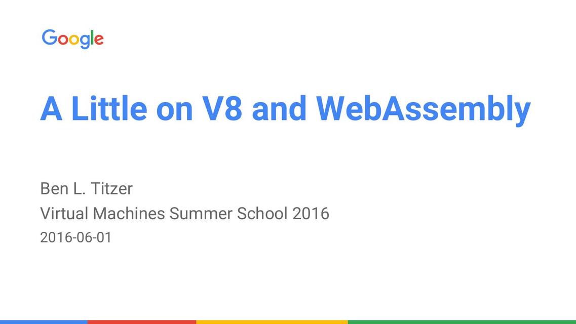 A Little On V8 And Webassembly | HackerNews | uDocz