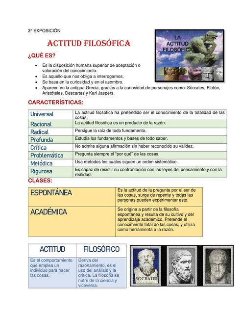 Resumen actitud filosófica | alexandra fuentes mamani | uDocz