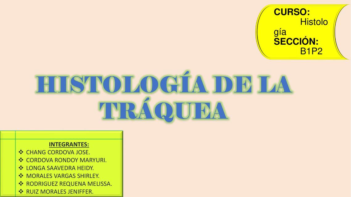 Histología de la tráquea | MARYURI LISBETH | uDocz