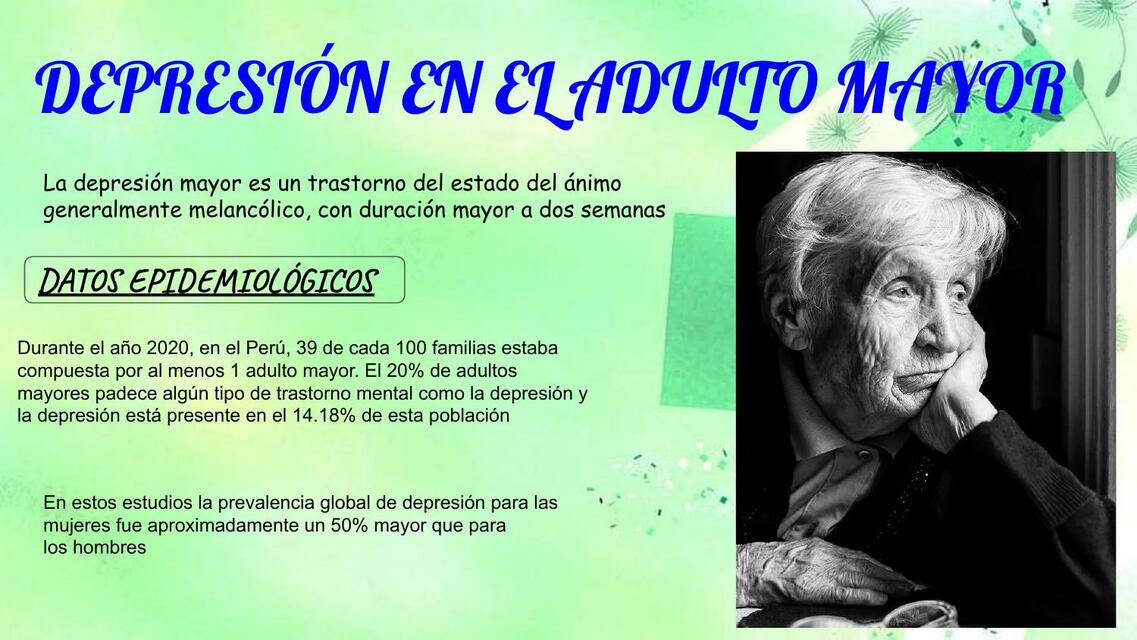 Depresión en el Adulto Mayor | MiddleMedic | uDocz