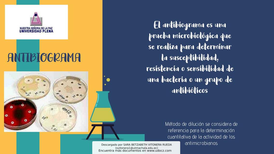 Antibiograma | SARA BETZABETH VITONERA RUEDA | uDocz