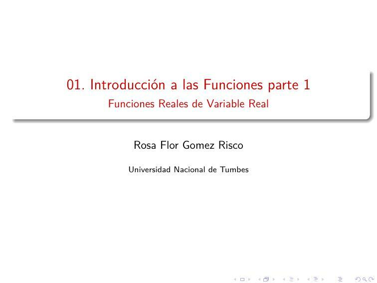 Introducción a las Funciones I | Giussepe Mori Fernández | uDocz