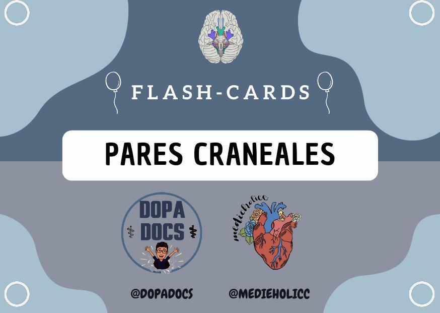Flashcards Pares Craneales | Enfermería | uDocz
