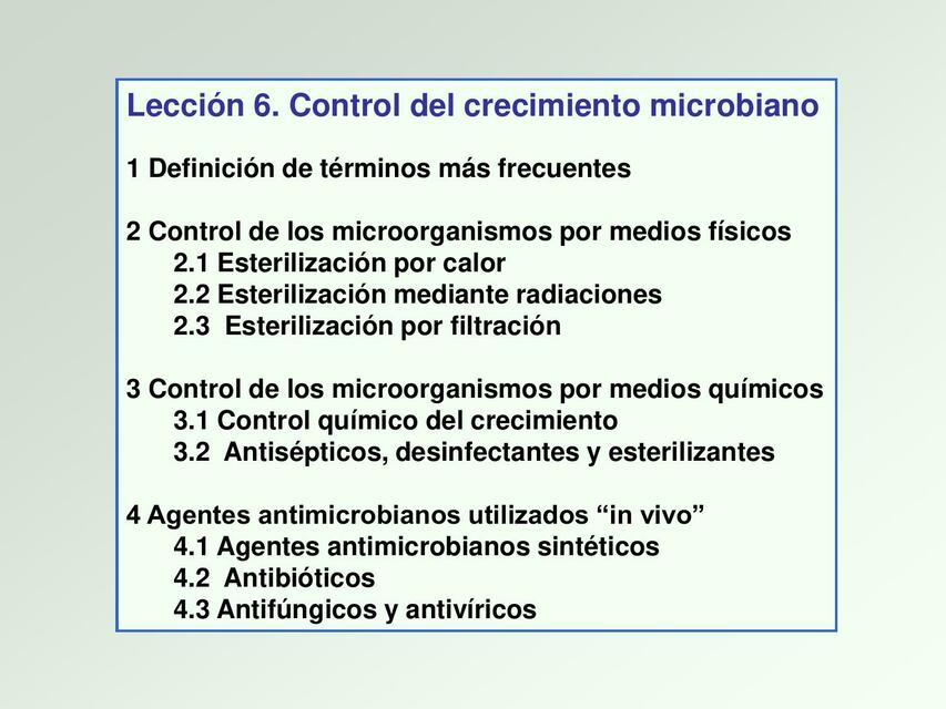 Control del crecimiento microbiano | MARYURI LISBETH | uDocz