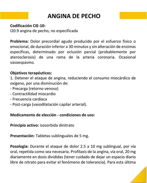 Angina de Pecho | Apuntes Médicos - Diego Israel Tipan, MD. | uDocz Angina de Pecho | Apuntes Médicos - Diego Israel Tipan, MD. | uDocz