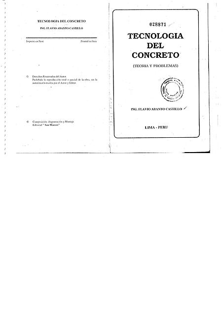 Flavio Abanto Castillo Tecnología del Concreto Teoría y Problemas | Piero Herencia | uDocz