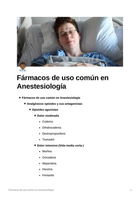Flashcards de Fármacos de uso común en anestesiología | Por ESPM ...