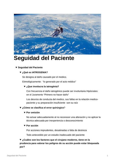 Seguridad del Paciente | ESPM MEDICINA | uDocz