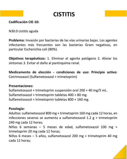 Cistitis | Diego Israel Tipan, MD. - Apuntes Médicos | uDocz