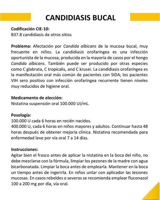 Candidiasis bucal | Diego Israel Tipan, MD. - Apuntes Médicos | uDocz