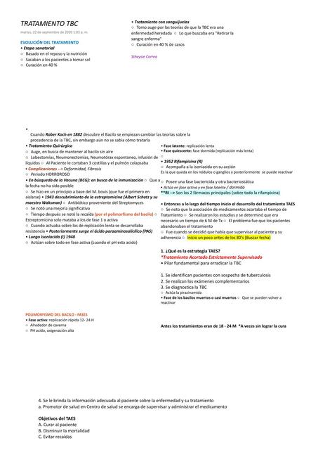 Tratamiento TBC | MEDilove | uDocz