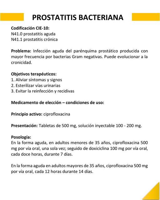 Resúmenes de Prostatitis | Descarga apuntes de Prostatitis