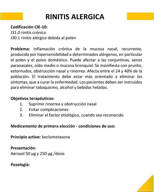 Rinitis alérgica - definición - abordaje - tratamiento | Diego Israel ...