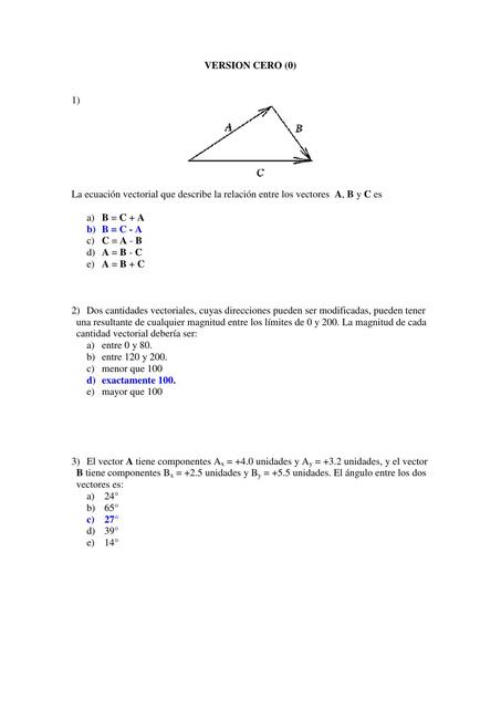 Test de vectores y magnitudes | uDocz