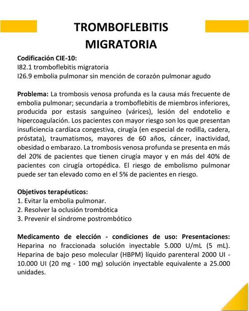 Tromboflebitis migratoria | Diego Israel Tipan, MD. - Apuntes Médicos ...