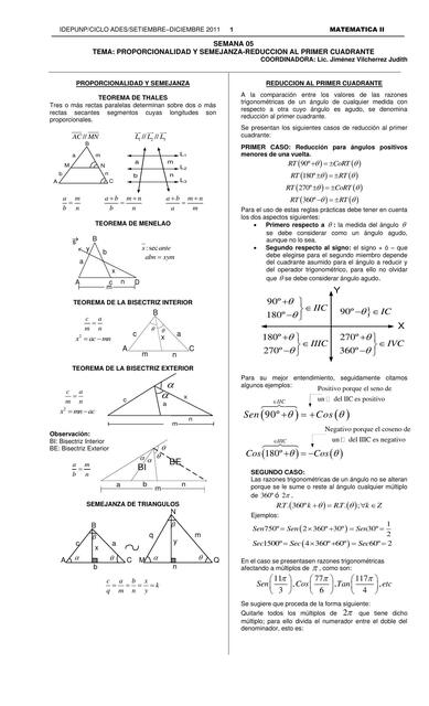 Proporcionalidad y Semejanza | Giussepe Mori Fernández | uDocz