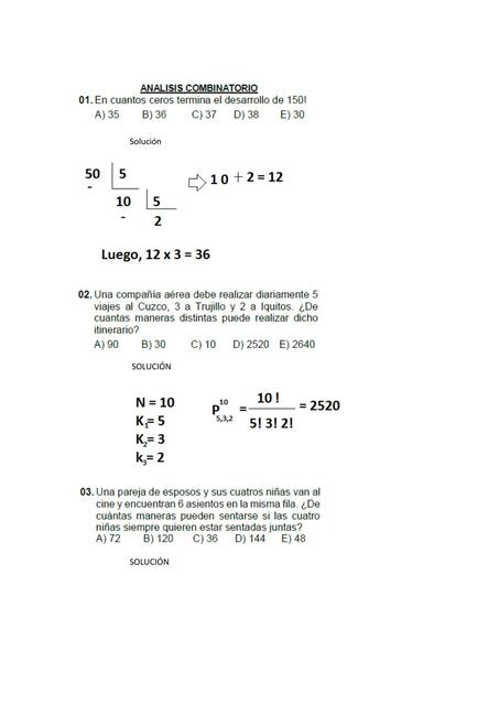 Análisis Combinatorio | Giussepe Mori Fernández | uDocz