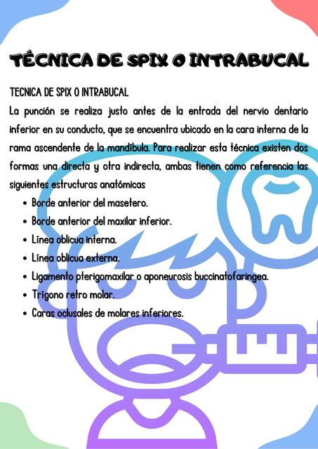 Técnica de Spix o Intrabucal | Alan Díaz | uDocz