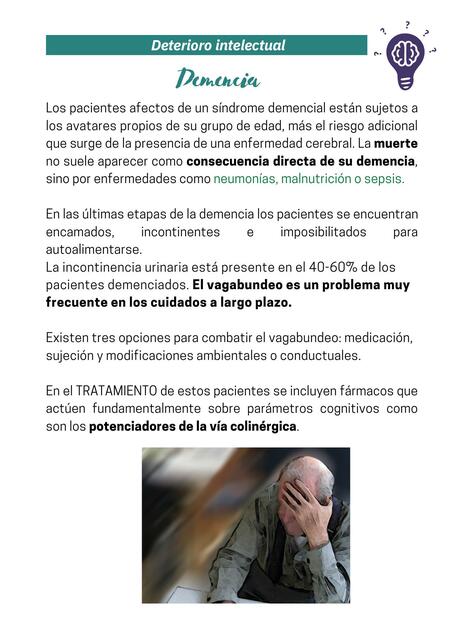 Deterioro intelectual: Demencia | MARYURI LISBETH | uDocz