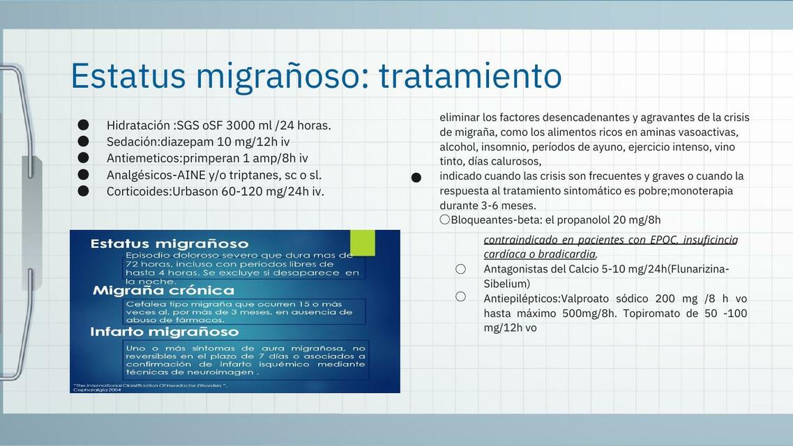 Estatus migrañoso tratamiento | MARYURI LISBETH | uDocz