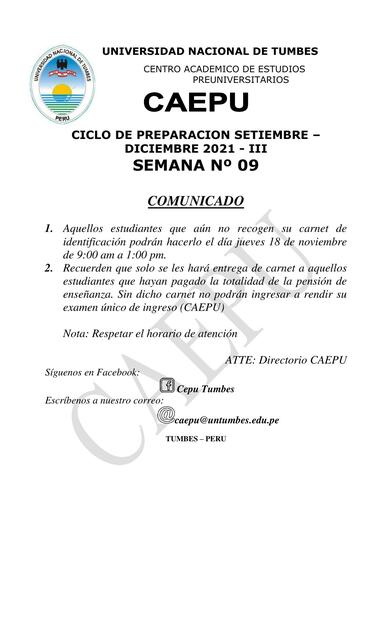 Ciclo de preparación CAPEU 2021-III | Giussepe Mori Fernández | uDocz