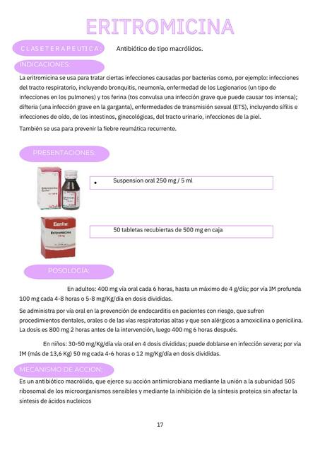 Eritromicina | MARYURI LISBETH | uDocz