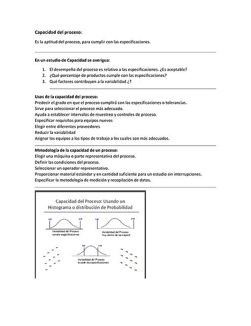 Capacidad del proceso (Calidad) Resumen Cristofer González | uDocz ...