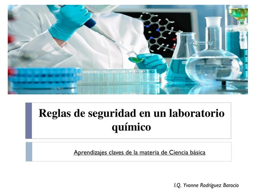Reglas de Seguridad en un Laboratorio Químico | uDocz