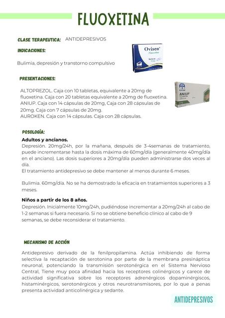 Fluoxetina | MARYURI LISBETH | uDocz