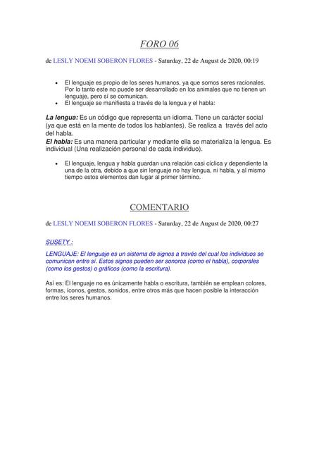Resúmenes de La lengua y el habla | Descarga apuntes de La lengua y el ...