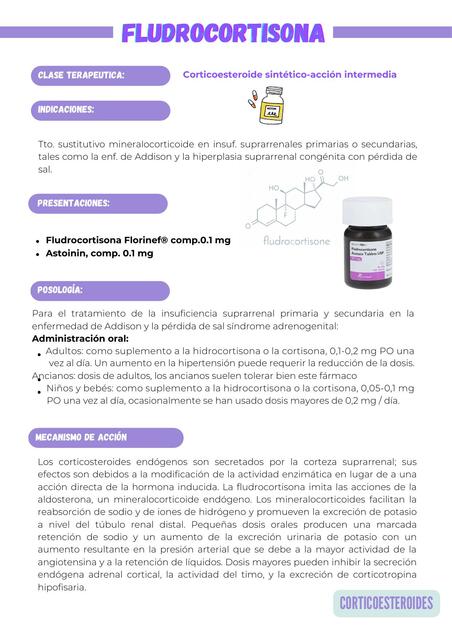 FLUDROCORTISONA | MARYURI LISBETH | uDocz