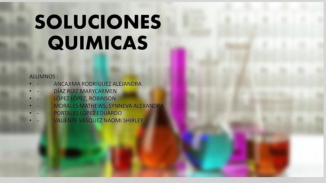 QUIMICA SOLUCIONES