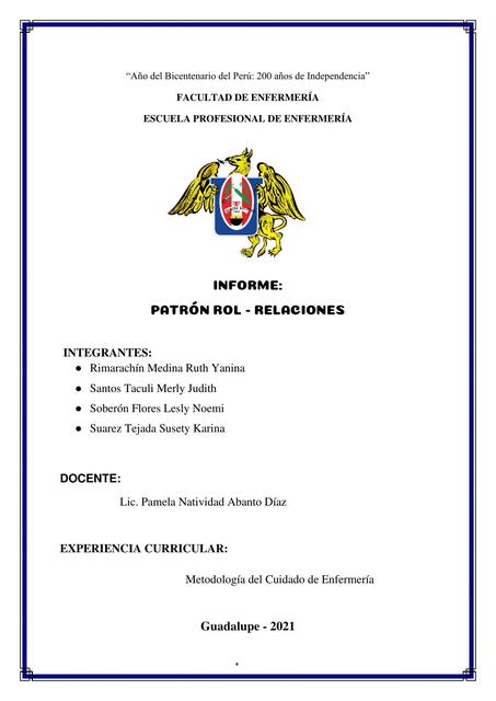 Patrón Rol Relaciones | ABC 123 | uDocz