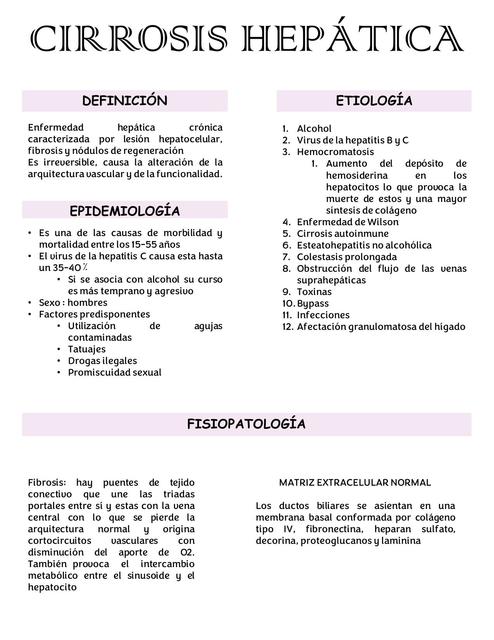 Cirrosis hepática | Medlink.t | uDocz