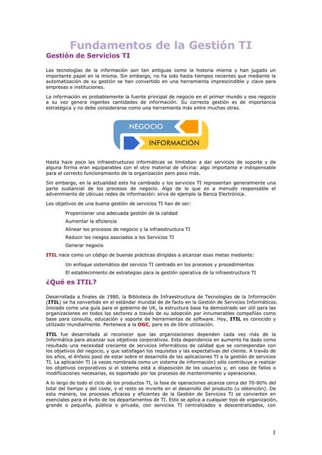Fundamentos de la Gestión TI | MARYURI LISBETH | uDocz