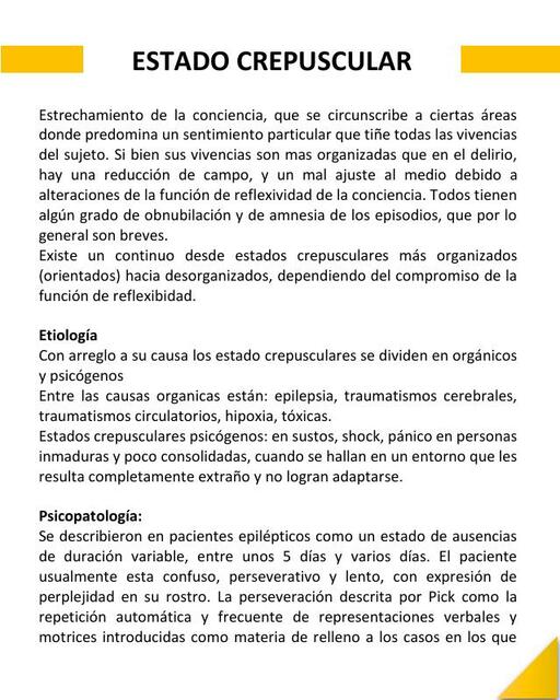 Estado Crepuscular - Protocolo Psiquiatría | Diego Israel Tipan, MD ...
