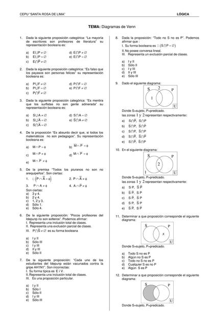 Diagramas de Venn | Giussepe Mori Fernández | uDocz