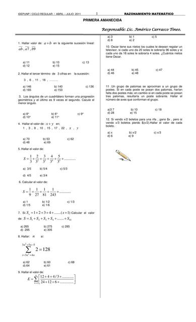 Sucesiones, ángulos y sumatorias | Giussepe Mori Fernández | uDocz