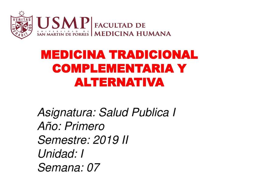 Medicina tradicional, complementaria y alternativa | Tiroxina Med | uDocz