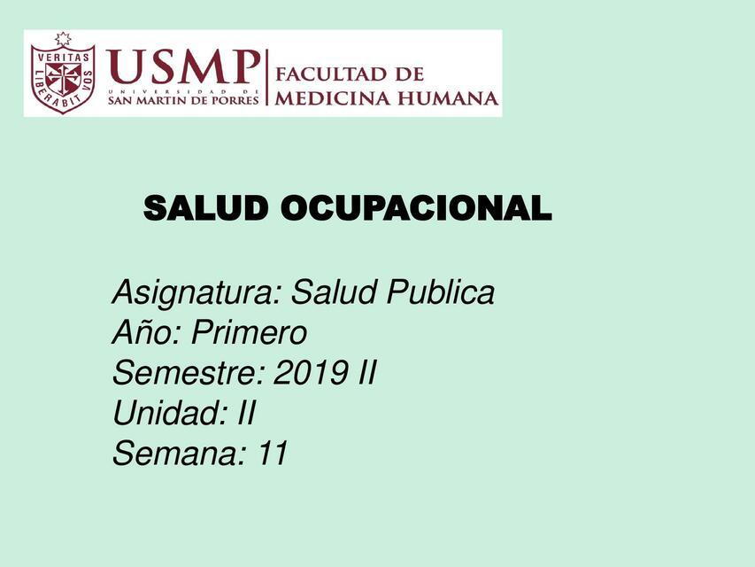 Salud ocupacional | Tiroxina Med | uDocz