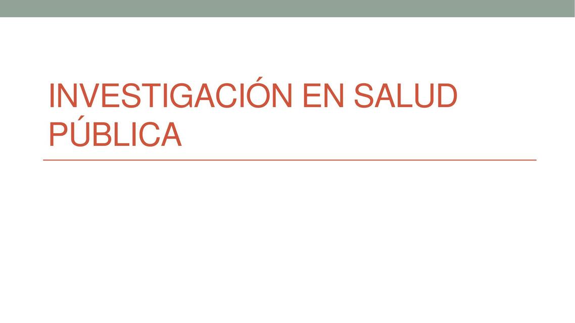 Investigación en Salud Pública | Tiroxina Med | uDocz
