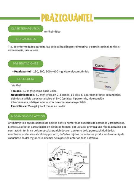 Mecanismo De Acao Do Praziquantel