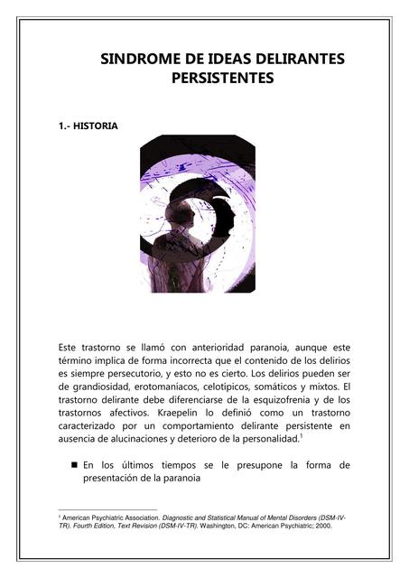 Síndrome de ideas delirantes persistentes | Diego Israel Tipan, MD ...