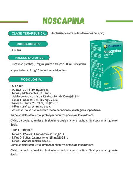 Noscapina | MARYURI LISBETH | uDocz
