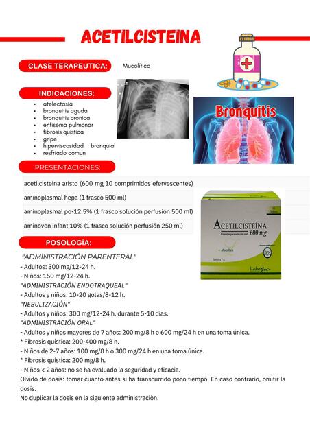 Acetilcisteína | MARYURI LISBETH | uDocz