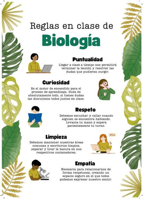 Reglas en Clase de Biología | MARYURI LISBETH | uDocz